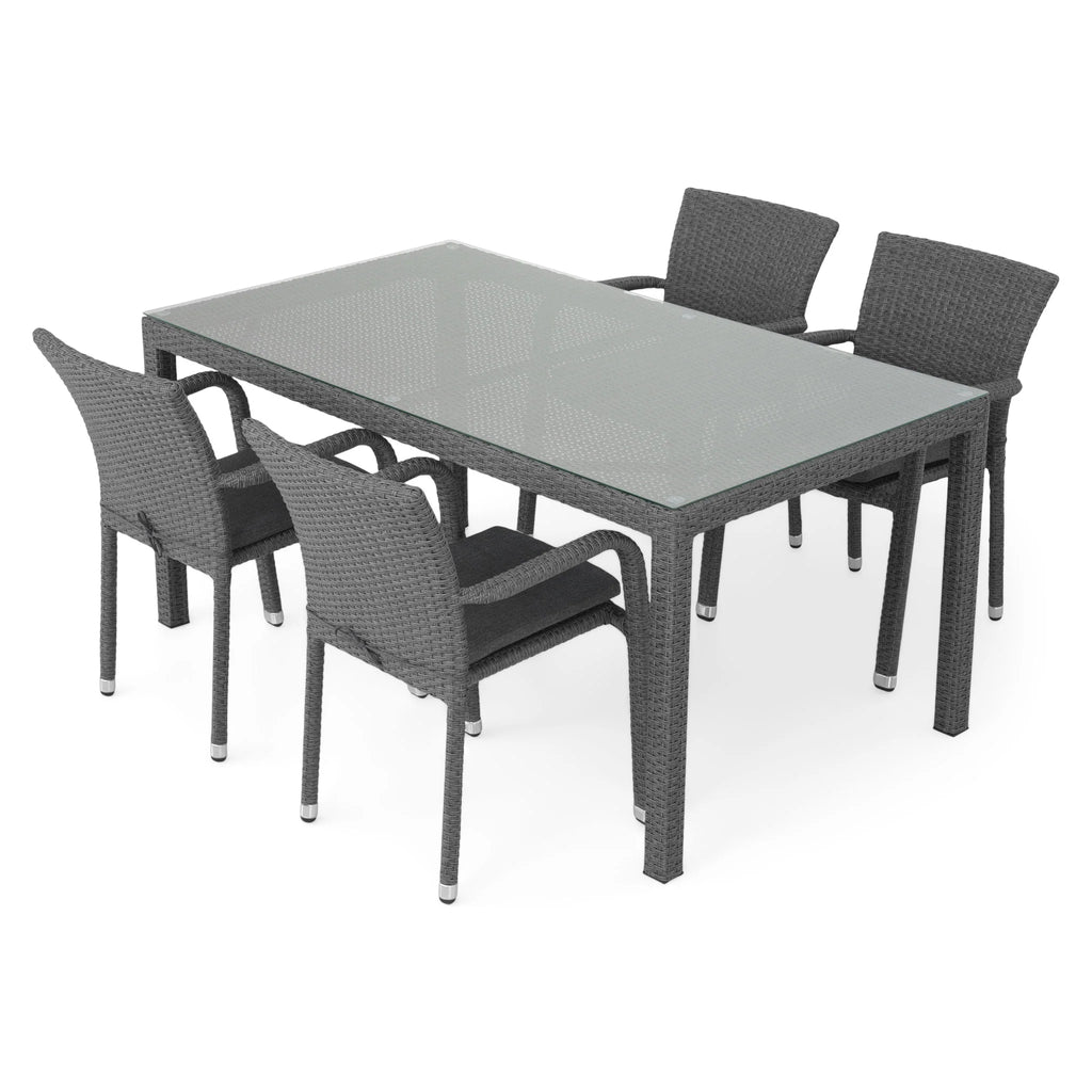 HORECA Set mobilier terasă/grădină, 4 scaune și masă – maisonmarket.ro