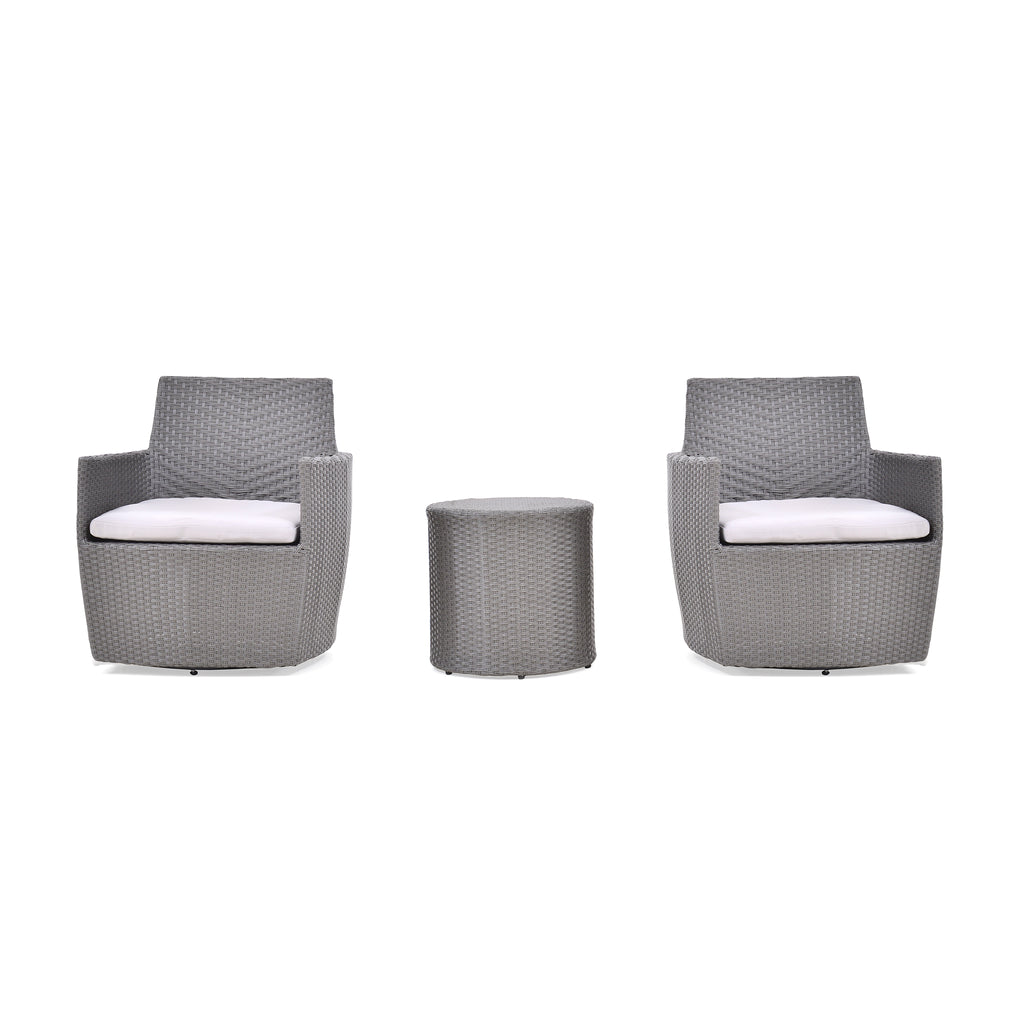 BRISBANE Set 2 fotolii rotative si masuta – maisonmarket.ro